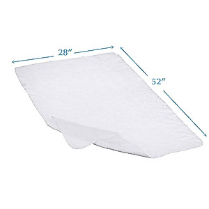 American Baby Company Waterproof Reusable Embossed Quilt-Like Flat Crib Protective Mattress Pad Cover for babies, adults and pets, White