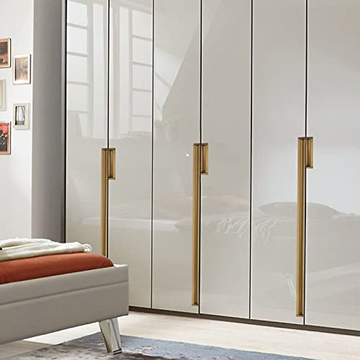 Recessed Pulls ,Sliding Door Handle, Maniglie Incasso Porte scorrevoli,Maniglie Nascoste Cabinet Maniglie Quadrata Cassetti per Cassetti Armadi Scarpiere Armadi Comodini ECC 2 Pezzi(Size:288mm(11.3in)