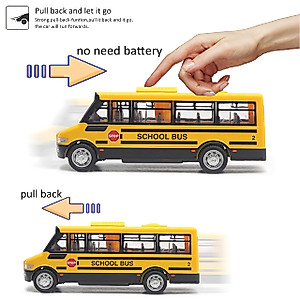 HONGTUO School Bus Toys for Toddlers 1:48 die-Casting Toy car Preschool Children boy Girl Toy car 3, 4, 5, 6 Years Old…