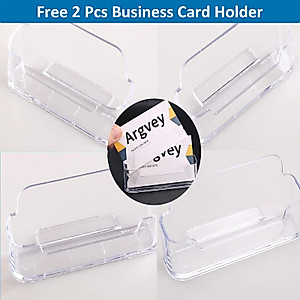 Acrylic Brochure Holder, 6-Pack Plastic Trifold 4 Inches Wide Pamphlet Holder Wall Mount/Countertop Organizer for Display Flyer, Booklet, Document, Literature