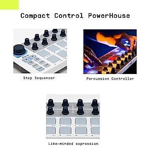 Arturia - BeatStep - Compact MIDI Controller & Sequencer with Creative Software for Recording - 16 Pads, 16 Encoders