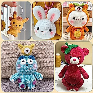 3 PCS 120g Soft Chenille Yarn Velvet Yarn for Crocheting,Fluffy Yarn for Knitting and Croche DIY Craft,Warm Yarn for Bag Hat Scarve Clothe Gloves Slippers Doll(Pink)