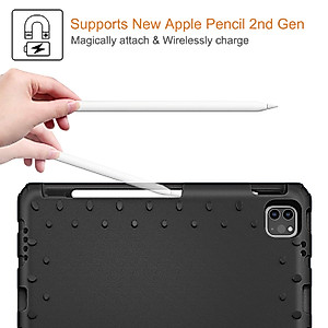 Fintie Case for iPad Air 5th / 4th Generation (2022/2020) 10.9 Inch, iPad Pro 11" (4th/3rd/2nd Gen)- Kiddie Lightweight Shockproof Kids Friendly Stand Cover, Pencil Holder, Black