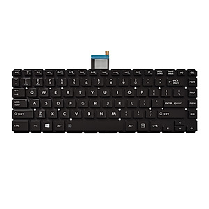 SUNMALL Backlit Keyboard Replacement Compatible withToshiba Satellite E45t-B4204 E45T-B4300 E45T-B4106 E45T-B E45-B Series H000069210, 0KN0-VP4US12, MP-13R53USJ528