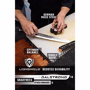 Dalstrong Yanagiba Knife - 10.5 inch Sushi Knife - Gladiator Series Elite - Forged German High Carbon Steel - Black G10 Handle Kitchen Knife - Asian Vegetable Knife - Sheath Included - NSF Certified