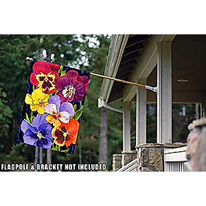Toland Home Garden 1012552 Pansy Perfection Spring Flag 28x40 Inch Double Sided Spring Garden Flag for Outdoor House Flower Flag Yard Decoration