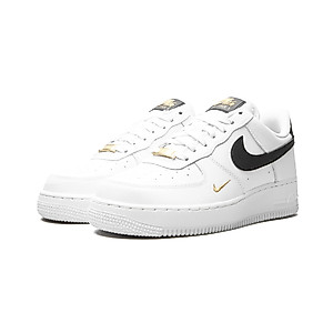 Nike Womens WMNS Air Force 1 Low Essential CZ0270 102 White/Black/Gold - Size 8W