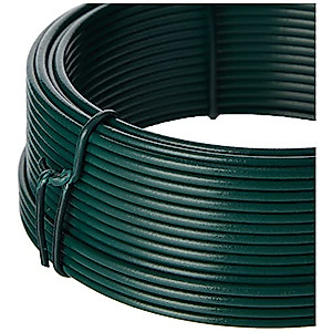 Bulk Hardware BH00135 Plastic Coated Garden Wire, 12 Gauge x 49', Green