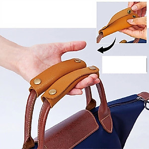 2Pcs/1 Pair Handbag Handle PU Leather Wrap Covers Purse Wallet Handle Grip Wrap Protectors Sleeve Bag Accessories