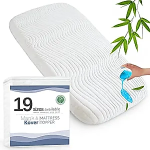 Bassinet Mattress Topper 20" x 33", Fit for Mika Micky, Papablic, KoolerThings(3 in 1)/KoolaBaby, ANGELBLISS, Dream On Me, Infans Bassinet, Waterproof Rectangle Pad with Removable Mattress Cover