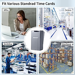 Time Card Holder, 10-Slot Attendance Card Rack, Easy to Hang, Retractable Time Card Wall Holder Rack with Number Labels 01-10