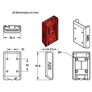 H Adapter for Porter Cable 20v Max Battery Dock Power connector12 Gauge Robotics
