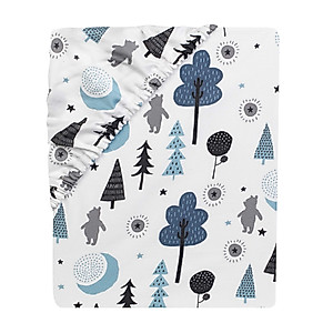 Lambs & Ivy (LAMCR) Forever Pooh Fitted Mini Crib Sheet, White (780006M)