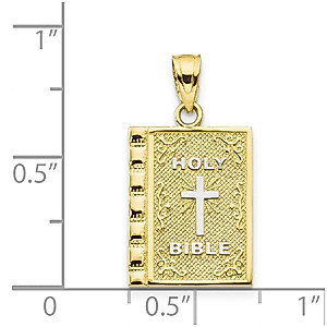 10K w/Rhodium Holy Bible Charm Q10C1038