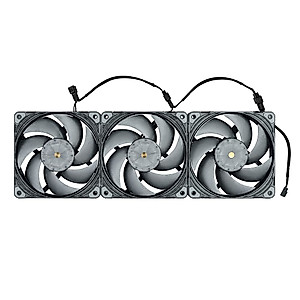 Phanteks (PH-F120T30_BG_3P) T30-120 Fan Triple-Pack, Premium high-Performance Fan, Excellent Sound Quality, 4-pin PWM, Multiple Fan RPM Modes, Black/Grey, 4.72 x 7.36 x 5.98 inches