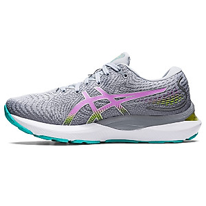 ASICS Women's Gel-Cumulus 24 Running Shoes, 5.5, Piedmont Grey/Lavender Glow