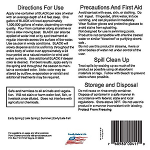 Pond Champs Black Lake & Pond Dye – One Gallon of Deep Black Pond Colorant – Treats 1 Acre – Keeps Pond Safe from UV Rays - Safe for Fish, Wildlife, Pets & Children