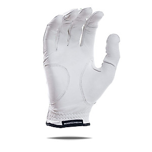 BG Bender Golf Glove | Wear On Left | (White, Mens Small)