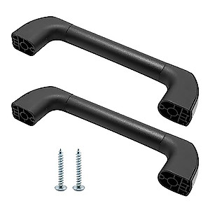 UOIENRT 2 Pack RV Grab Door Handle, Aluminum Automotive Grab Handles for Camping Vehicles, Trailers, Freight Trailers, RVs, Boats, Cars(Black)