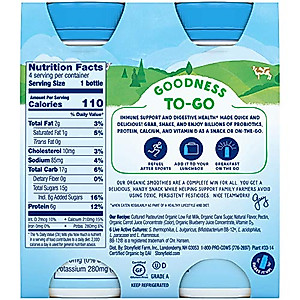 Stonyfield Organic, Low Fat Wild Berry Smoothie, 6 Fl Oz Bottles, 4Ct