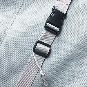 LBG Products Square Air Conditioner Cover for Central AC Outdoor Condenser Units, Heavy Duty All Weather Protection, 32L x 32W x 36H inches,Grey Color with Light Blue