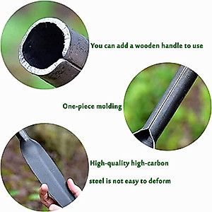 Willow Leaf-Shaped Garden Trowel Tool 12-inch Hand Shovel High-Carbon Steel Material One-Piece Forged Heavy Duty Manual Tool Potting Digging Transplanting Planting Weeding (Grey)