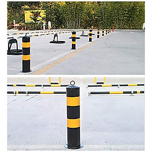 Parking Bollards Features Reflective Tape,Car Park Driveway Guard Saver,Easy Installation Private Car Parking Space Lock,Protect Your Parking Space