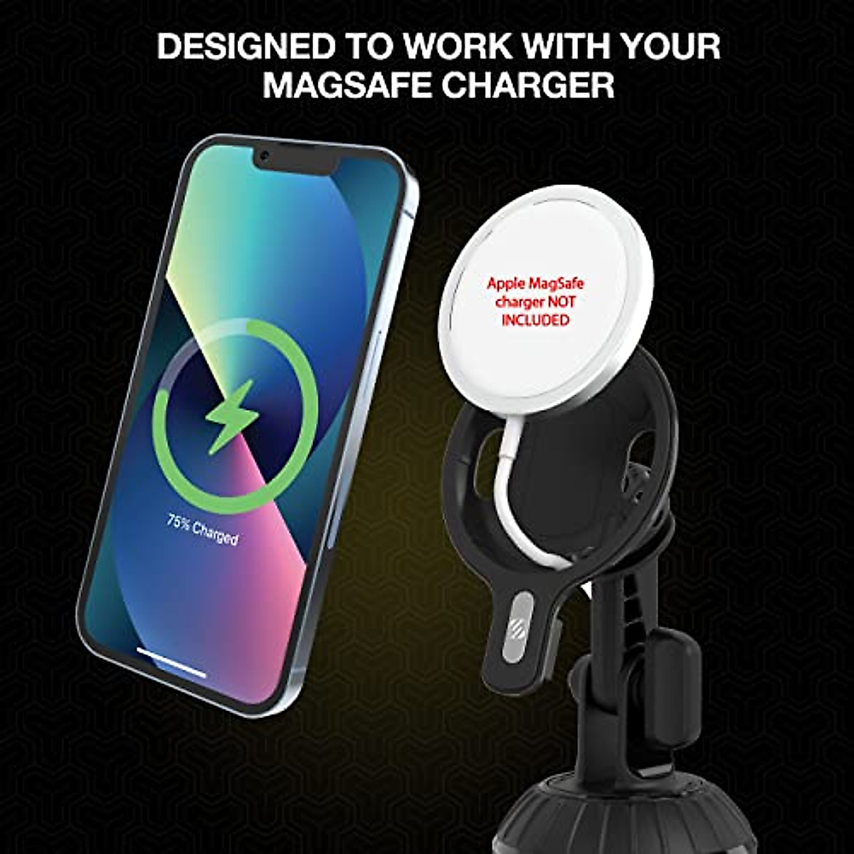 Scosche MSHCUP2PD20-SP Compatible with MagSafe Chargers MagicMount MSC Cup Phone Mount Kit