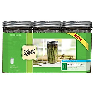 JARDEN HOME BRANDS 1440065500 Ball Wide Mouth Mason Jars, 24 oz(Pack of 9)