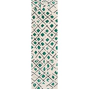 Novogratz by Momeni Bungalow Green Runner Area Rug 2'3" x 8'0"
