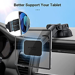 volport Rectangle Metal Plate for Phone Magnet, Magicplate Replacement Disc with 3M Adhesive Backing Sticker for Magnetic Car Mount Holder Cradle Stand (Dashboard / Vent/ CD Slot / Windshield)-Black