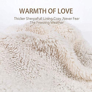 REDESS Women Winter Pom Pom Beanie Hat with Warm Fleece Lined, Red