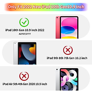 WESADN for iPad 10th Generation Case 2022 with Kickstand Lanyard Keychain Pencil Holder Rugged Heavy Duty Case for Girls Kids Cute Protective Tablet Cover for iPad 10th Gen 10.9 inch 2022 Rose Gold