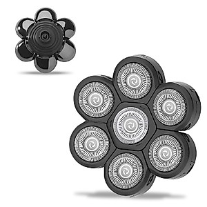 UPTARD 7D Blade Replacement Heads, Shaver Replacement Blades, Head Shavers for Bald Men, Shaver Head Replacement, Stainless Steel Rotary Blades for Electric Head Razor