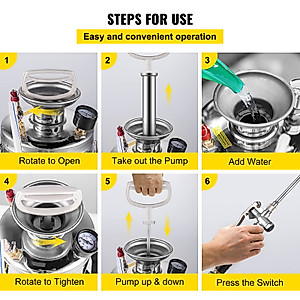 Happybuy 3 Gallon Stainless Steel Sprayer, 20" Wand & 3FT Reinforced Hose, Hand Pump Sprayer with Pressure Gauge, Safety Valve & Adjustable Nozzle, Garden Weed Sprayer for Lawn, Gardening & Sanitizing