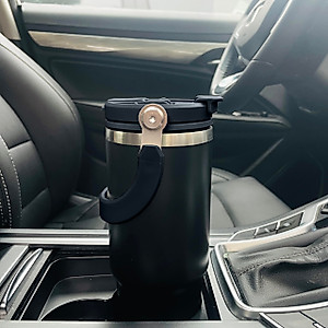 AICMEI 30 oz Tumbler with Handle, Insulated Tumbler with 2-in-1 Lid and Straw, Stainless Steel Vacuum Insulated Iced Coffee Tumbler Cup Water Bottle for Water, Iced Tea or Coffee, Smoothie (30OZ)