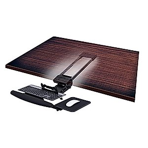 Mount-It! MI-7134 Underdesk Keyboard Drawer with Adjustable Platform, Ergonomic Gel Wrist Pad, Mouse Pad Included, Black