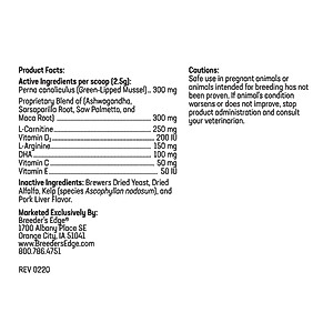 Breeder's Edge Problem Male Powder, Male Fertility Supplement for Cat/Dog, 90 Scoops