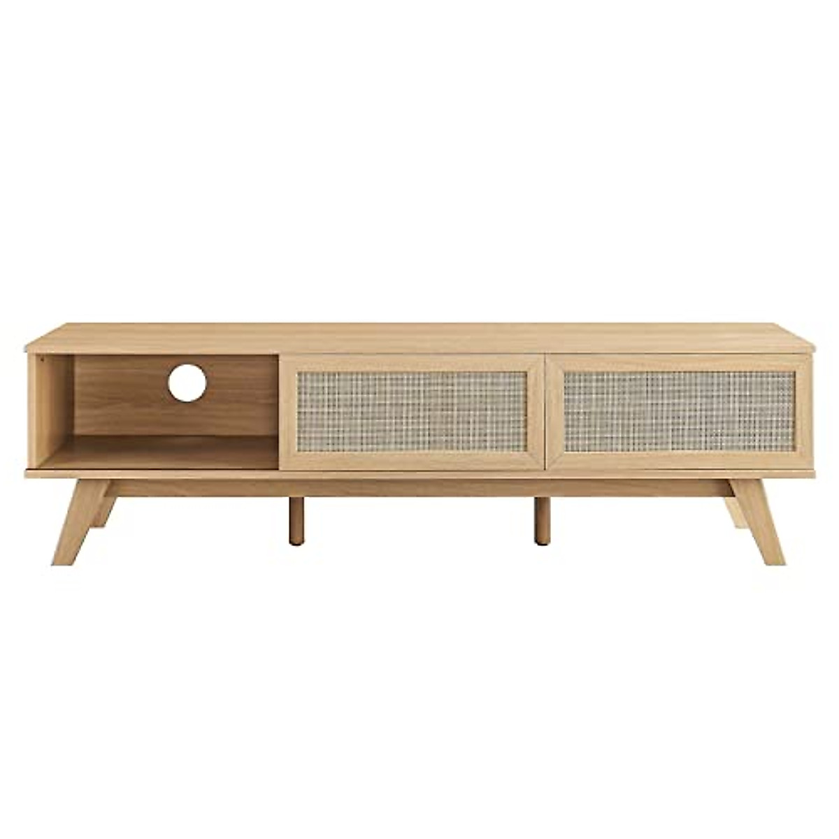 Modway Soma Rattan TV Stand, 60", Oak