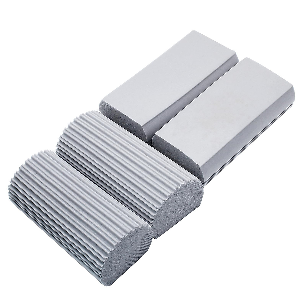 Zorveiio 4Pcs Reusable Damp Clean Duster Sponge，Efficient Cleaning Duster for Dust, Debris,and Stains,Brush Magic Eraser Sponge for Ceiling Fan,Blinds,Baseboard,Gray and Yellow