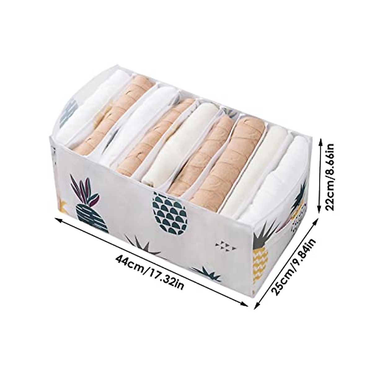 HEYBEC wardrobe storage organizers, Foldable Storage Box, Fabric Wardrobe Storage Organizer, Large Dresser Drawer Organizer, Wardrobe Clothes Organizer for Shirts, Ties, Socks, Bras, Underwear