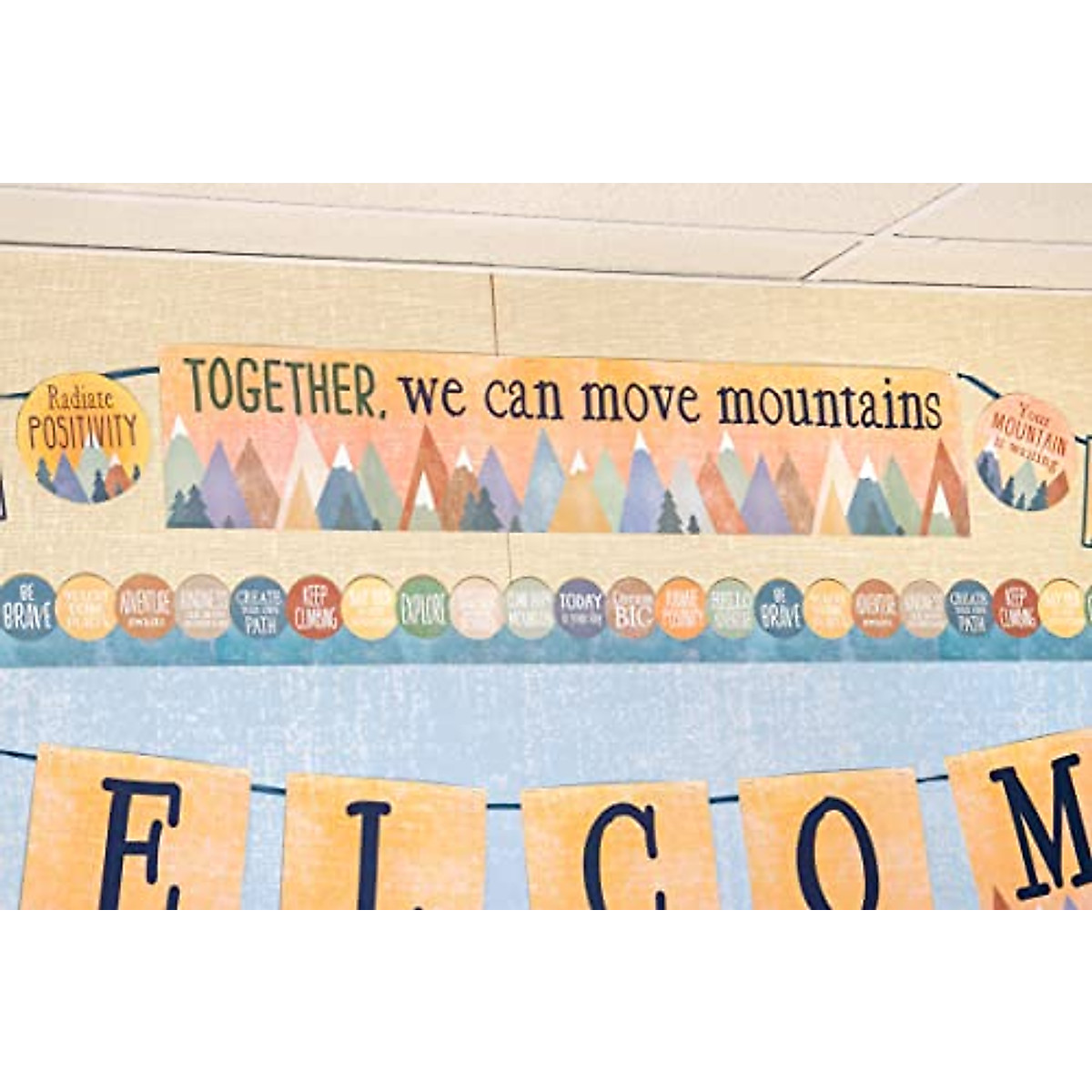 Teacher Created Resources Moving Mountains Positive Sayings Die-Cut Border Trim
