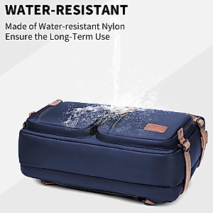 PETITE SIMONE 3 in 1 Laptop Bag 17.3 Inch Men's Work Bag Business Handbags Briefcase Backpack,Computer Bag,Messenger Bag For Men Women, Navy Blue