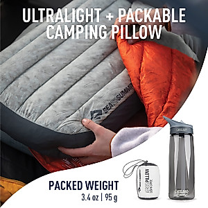 Sea to Summit Aeros Down Inflatable Pillow, Large (16.5 x 11), Grey