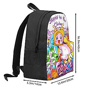 EgVgxir Backpack Foxy Anime Boxy Cartoon Double Shoulder Bag for Unisex 15.6 Inch Laptop Bagpack Large Capacity Travel Backpack for Hiking Work Camping
