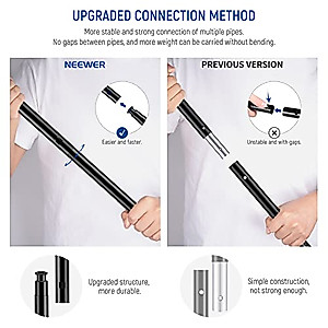 NEEWER 8.5x10ft Adjustable Backdrop Stand Kit, Photography Background Support System with 4 Crossbars, 6 Spring Clamps, 6 Backdrop Clips, 2 Sandbags, and Carrying Bag for Photo Video Party Ceremony