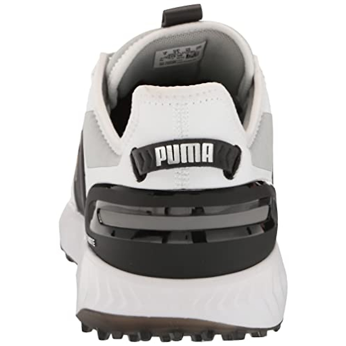 Puma Golf Men's Ignite Elevate Golf Shoe, Puma White-Puma Black-Metallic Silver, 10.5