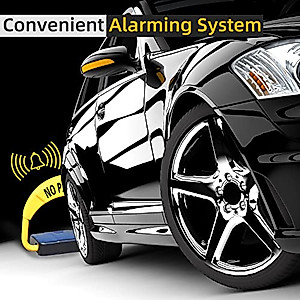 ORIENTOOLS Automatic Remote Control Parking Lock, Folding Parking Barrier Batteries Not Included, 98ft Private Car Parking Latch Space Lock Parking Blocker for Home, Business, Office & Commercial Use