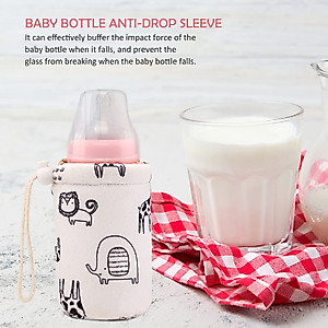 Healifty Baby Bottle Sleeves Warm Baby Bottle Cover Glass Bottles Insulator Sleeve Feeder Bottle Keep Warm Holder 240ml