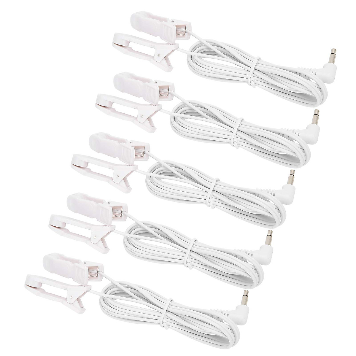 Sonew 5pcs / bag 3.5mm TENS Wire CableEar Clip Electrode Lead Wires Cable for TENS Unit Physiotherapy Machine